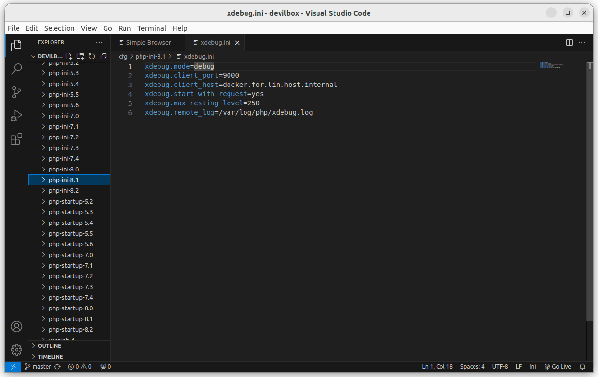Devilbox - hướng dẫn cấu hình PHP Xdebug