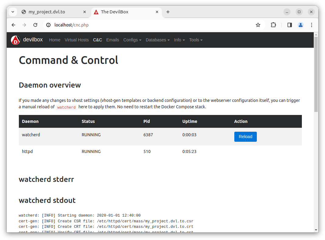Devilbox - Cấu hình nhiều phiên bản PHP trên từng dự án